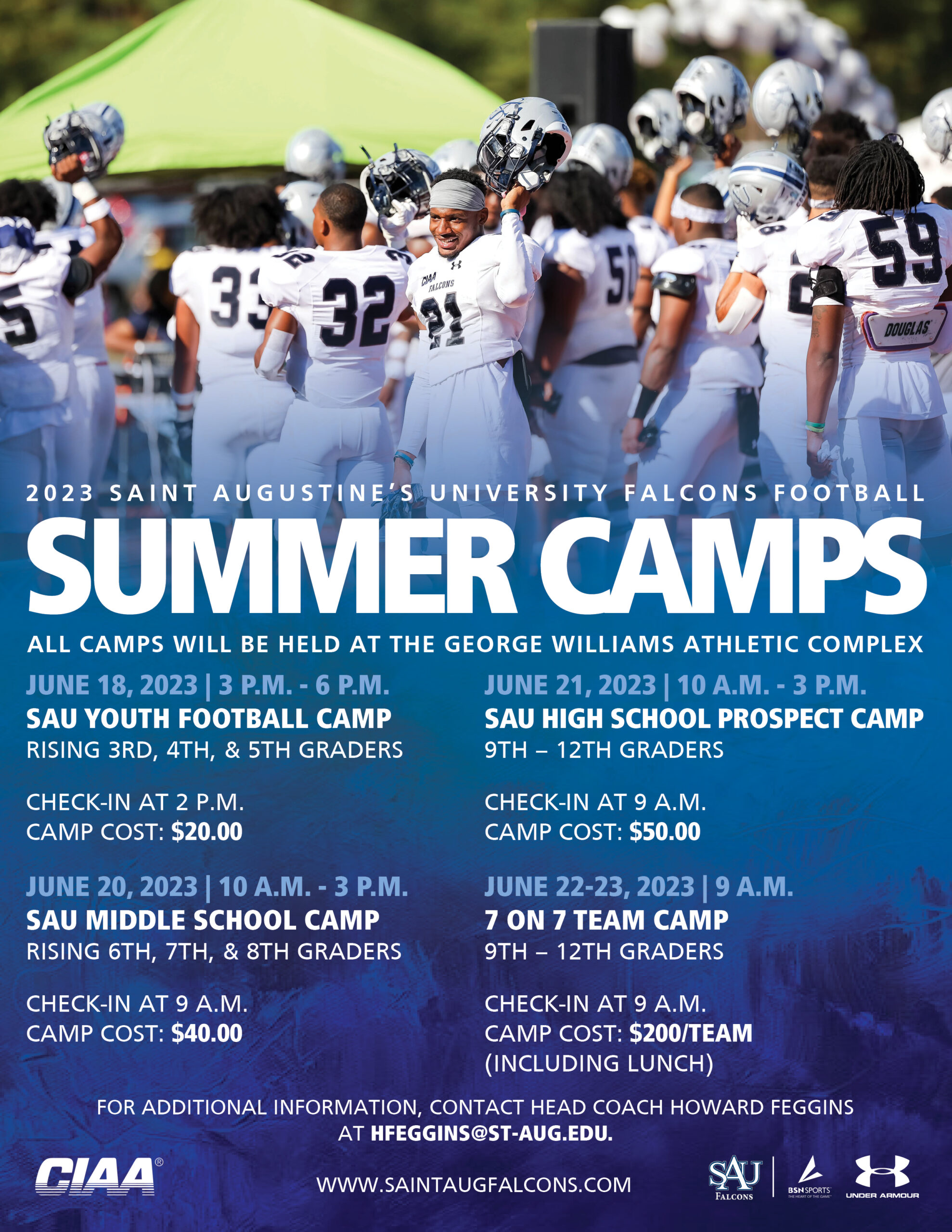 SAU23 - FB Flyer - Summer Camps - Saint Augustine's University