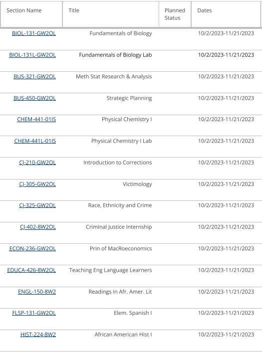 Eight-Week Sessions - Saint Augustine's University